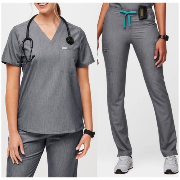 Figs | Pants & Jumpsuits | Figs Graphite Gray Scrub Top And Pants Set ...